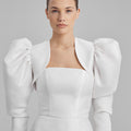 PUFFED SLEEVE BOLERO | Jacket In White – BAÉ
